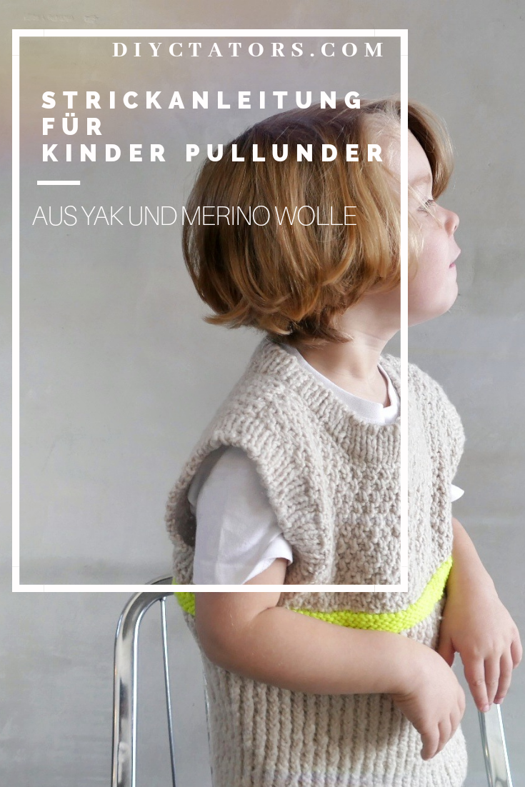 Kinder-Pullunder in Beige und Neon - DIYCTATORS